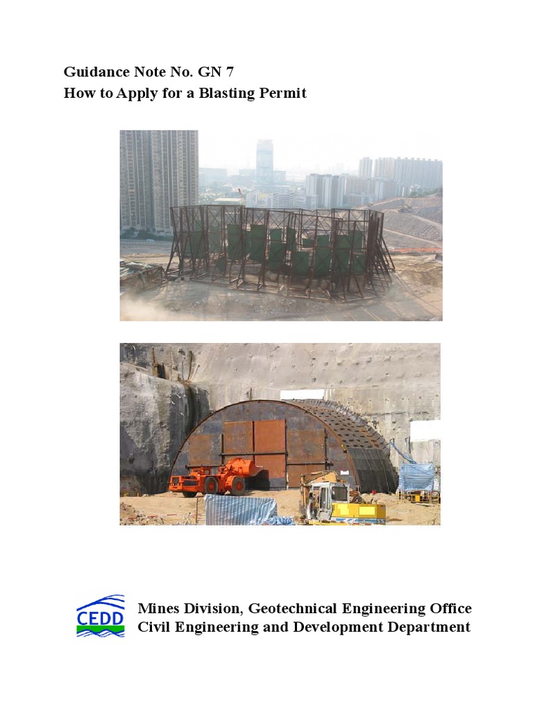 Guidance Note No. GN 7 How To Apply For A Blasting Permit | PDF | License