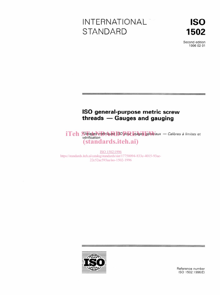 Iso 1502 1996 | PDF | International Organization For Standardization ...
