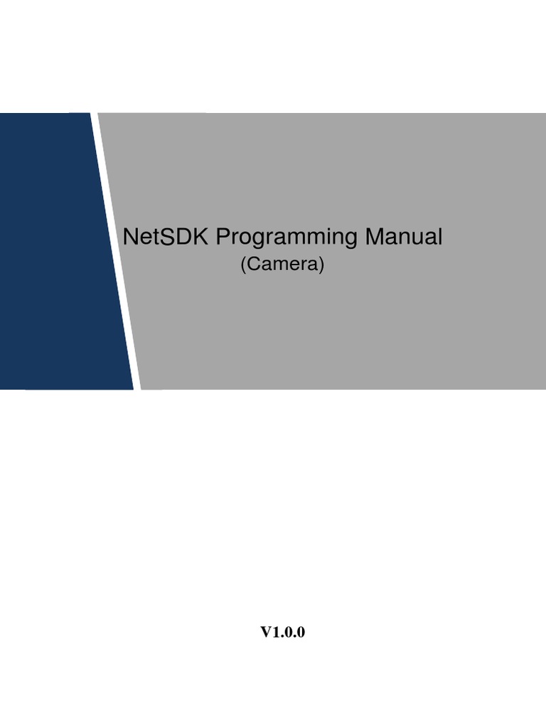 NetSDK Programming Manual (Camera) | PDF | Library (Computing) | Login