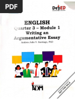 English 10 Quarter 2 Module 2 | PDF | Argument | Verb
