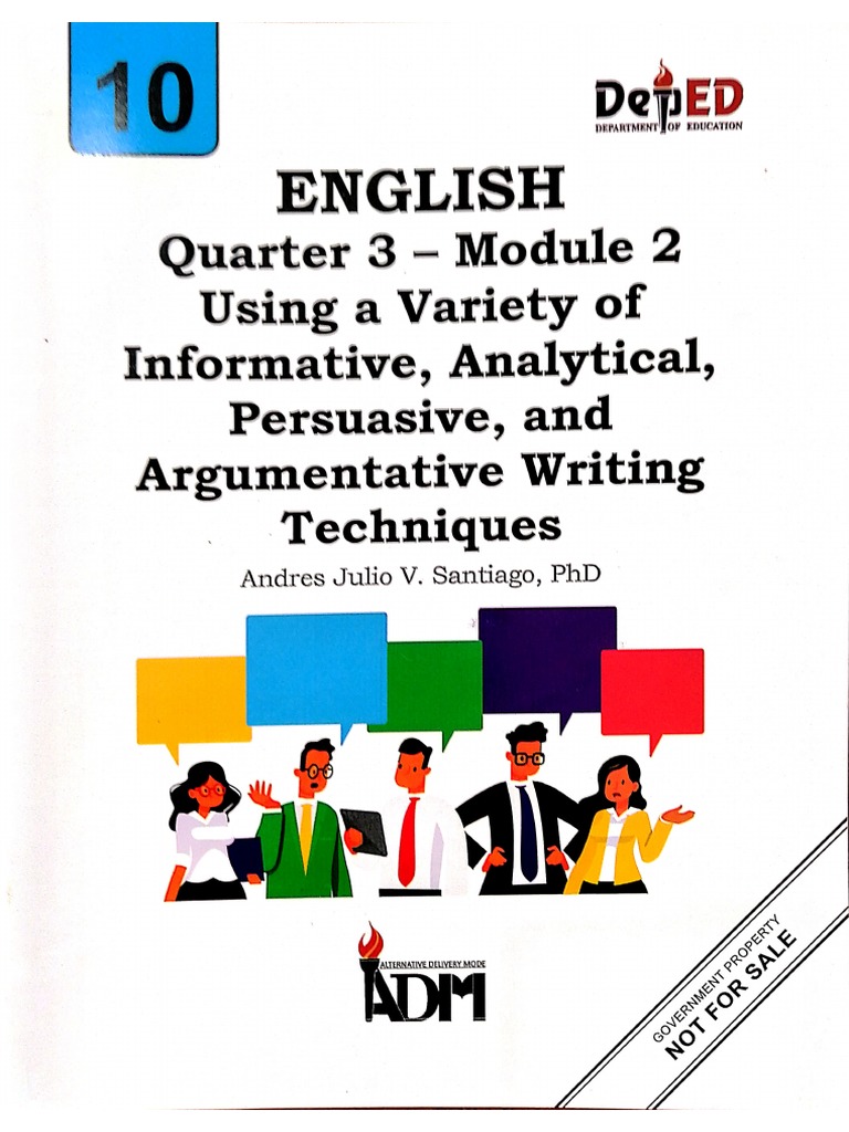 English 10 Q 3 Module 2 Using Variety of Informative Analytical ...