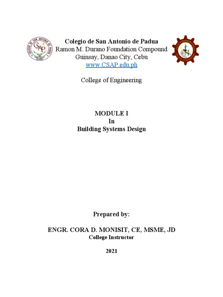 BUILDING SYSTEMS DESIGN MODULE | PDF | Deformation (Engineering ...