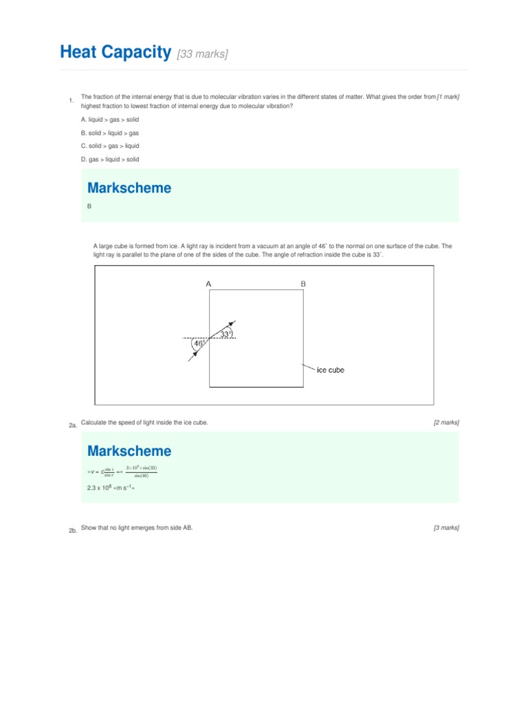 Heat Capacity | PDF | Temperature | Heat