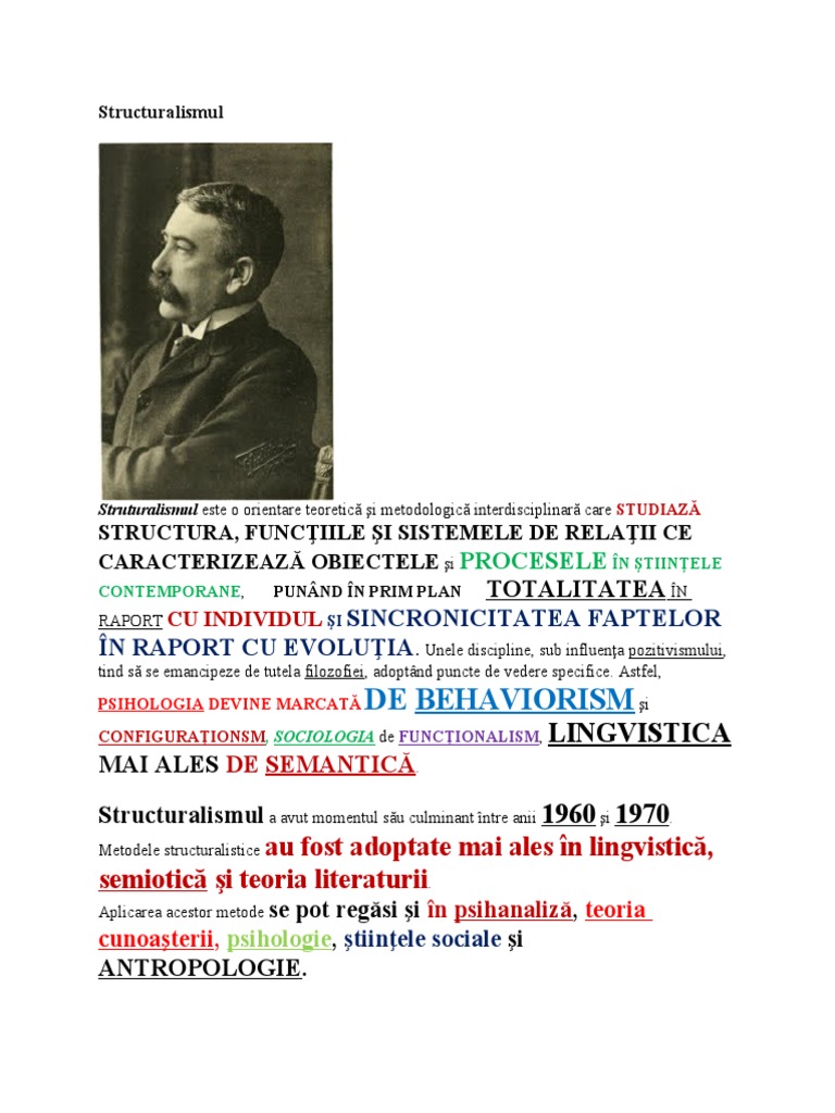 Structuralismul | PDF