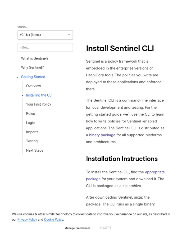 Install Sentinel CLI - Getting Started - Sentinel by HashiCorp | PDF | Command Line Interface ...