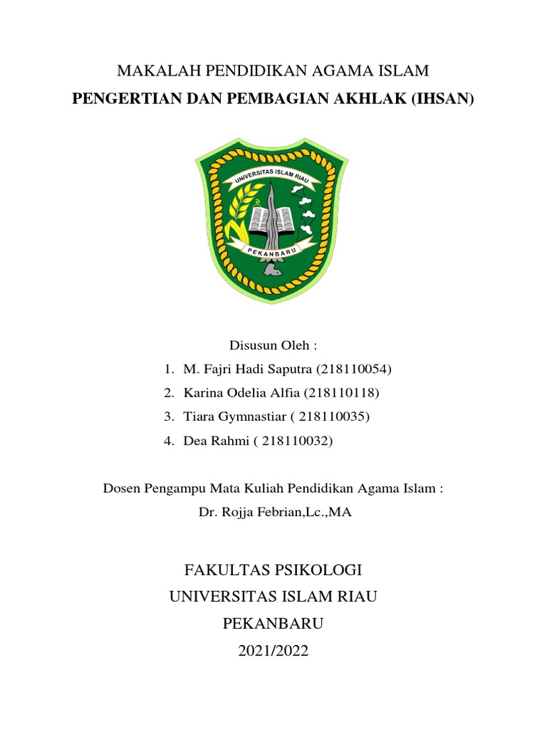Makalah PAI Kel 9 | PDF | Karier & Perkembangan Makalah PAI Kel 9 | PDF | Karier & Perkembangan