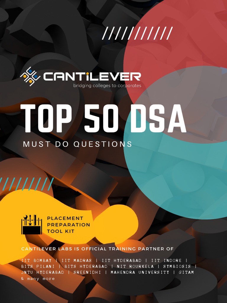 Top 50 DSA - Cantilever Labs - (Toolkit 4) | PDF | Software Engineering | Computer Programming