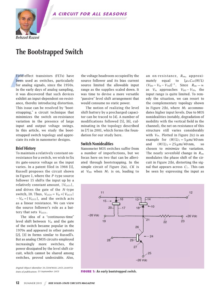 The Bootstrapped Switch: A Circuit For All Seasons | PDF | Field Effect ...