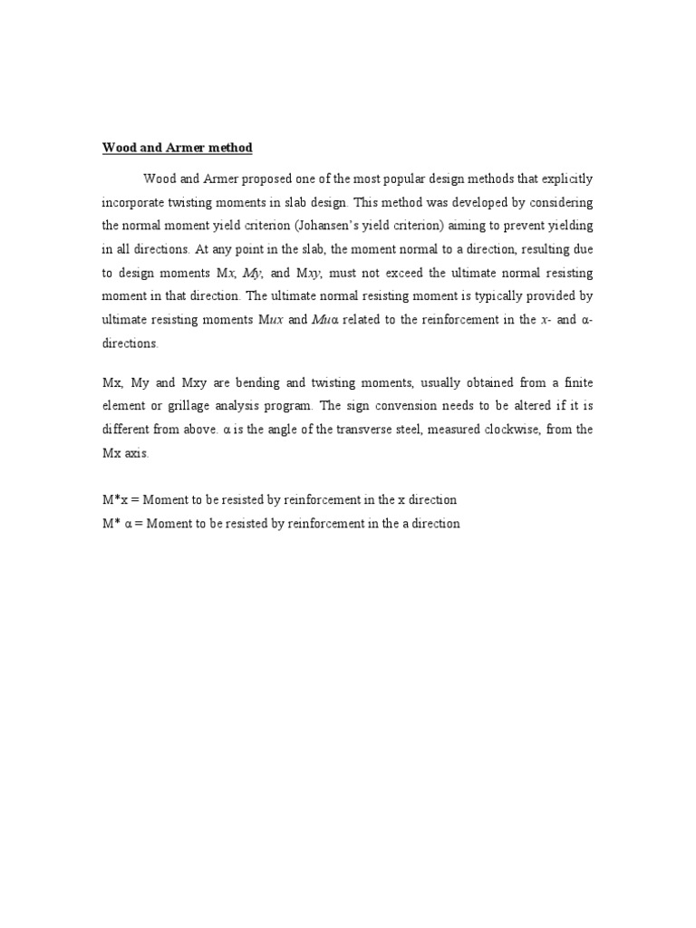 Wood-Armer Method for Slab Design | PDF | Civil Engineering ...