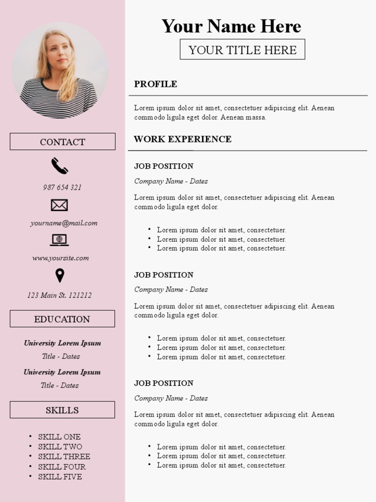 Professional Resume Template Guide | PDF | Career & Growth