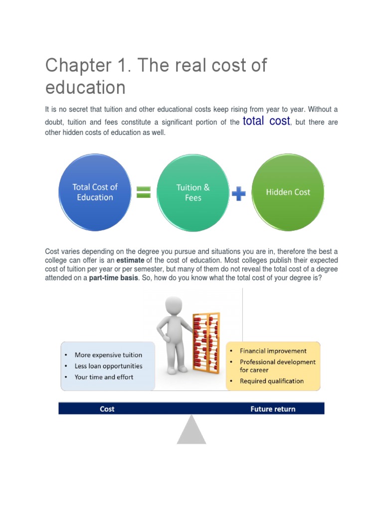 Chapter 1. The Real Cost of Education | PDF