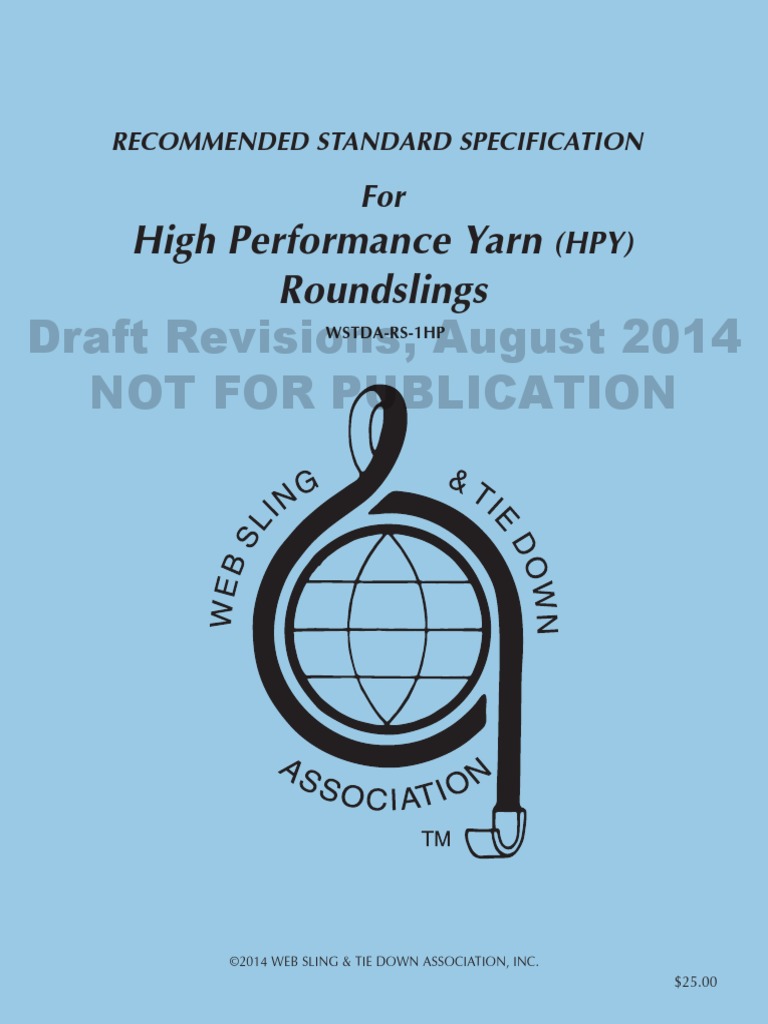 Roundslings RS 1HP June 2013 RevB | PDF | Yarn | Wear