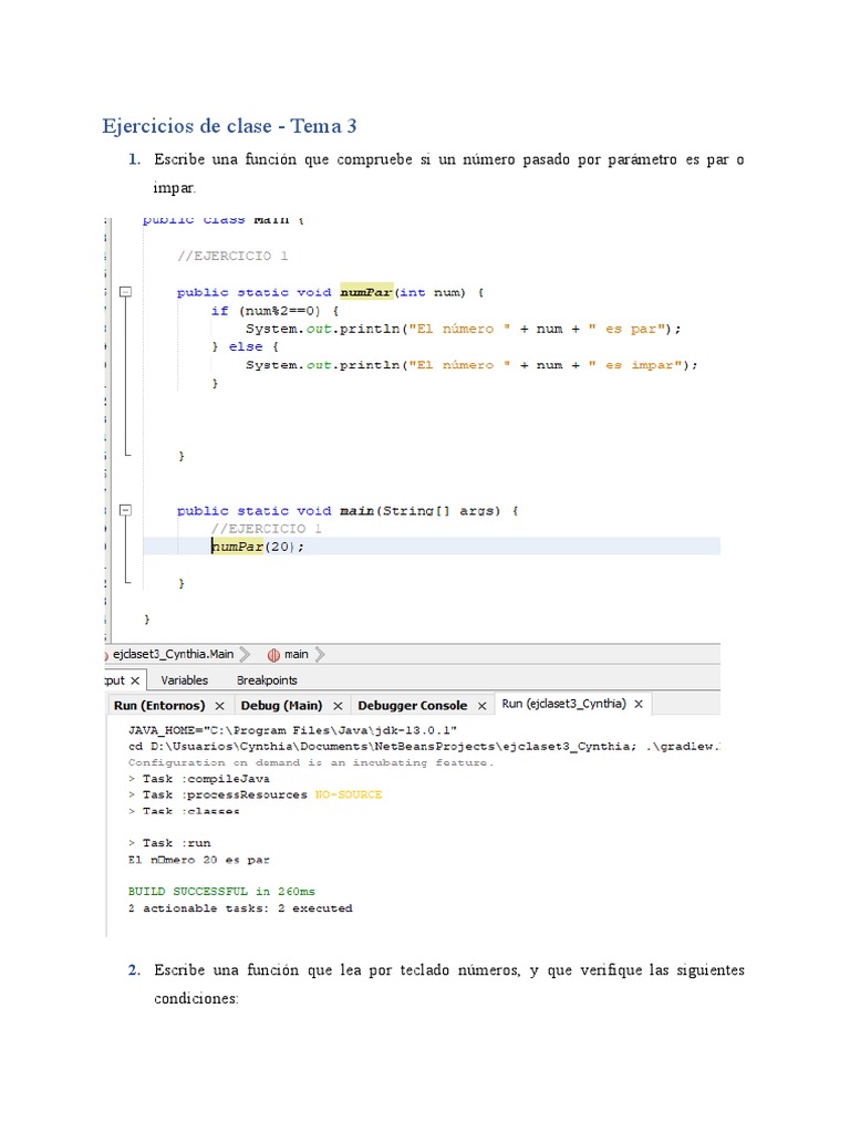 Ejercicios de Clase Tema 3 - Estructuras Básicas de Control. | PDF | Flujo de control ...
