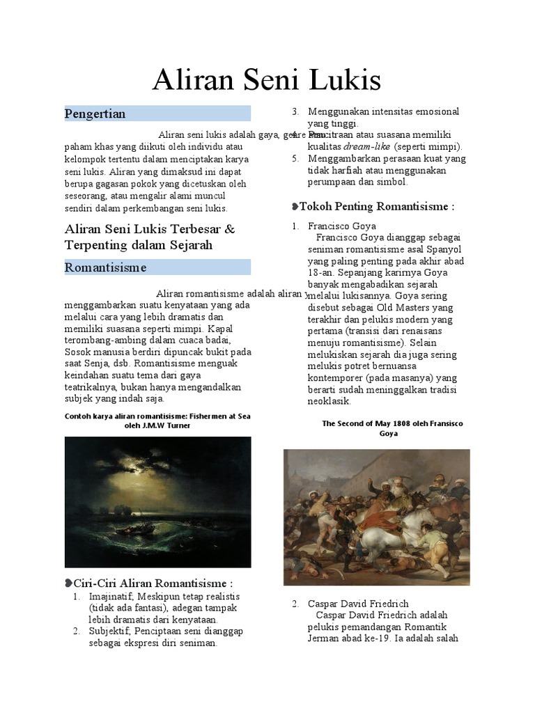 Aliran Seni Lukis | PDF