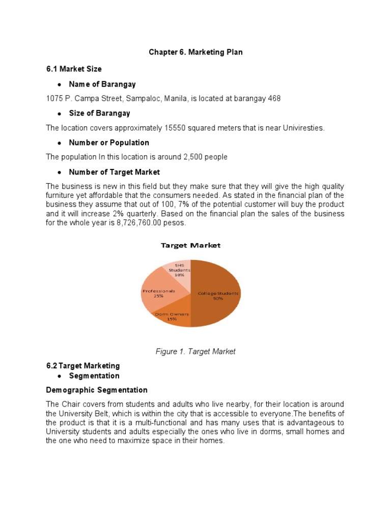 Chapter 6. Marketing Plan 6.1 Market Size | PDF | Market Segmentation ...