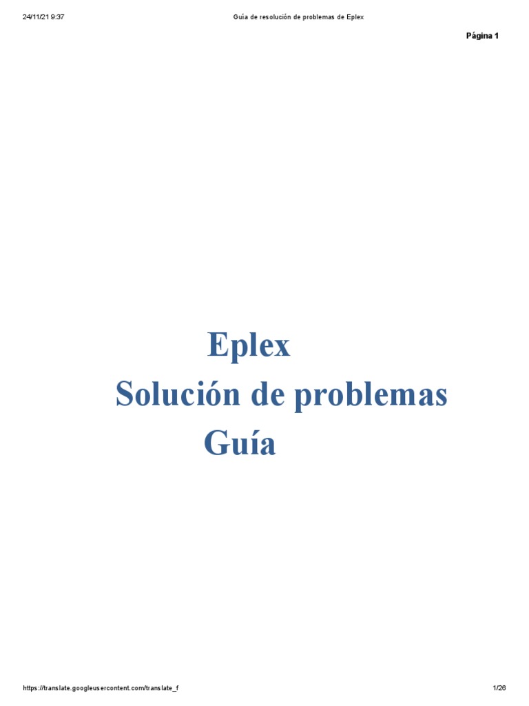 Guía de Resolución de Problemas de Eplex | PDF | Señal analoga | Software