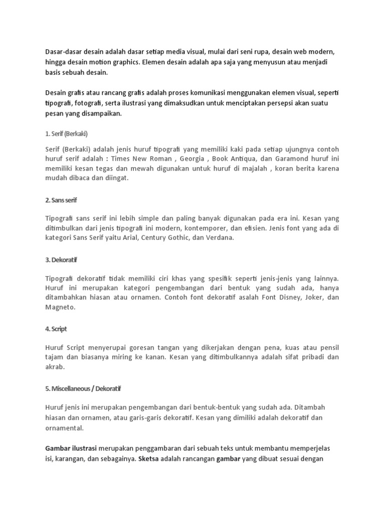 Sans Serif: Gambar Ilustrasi Merupakan Penggambaran Dari Sebuah Teks ...