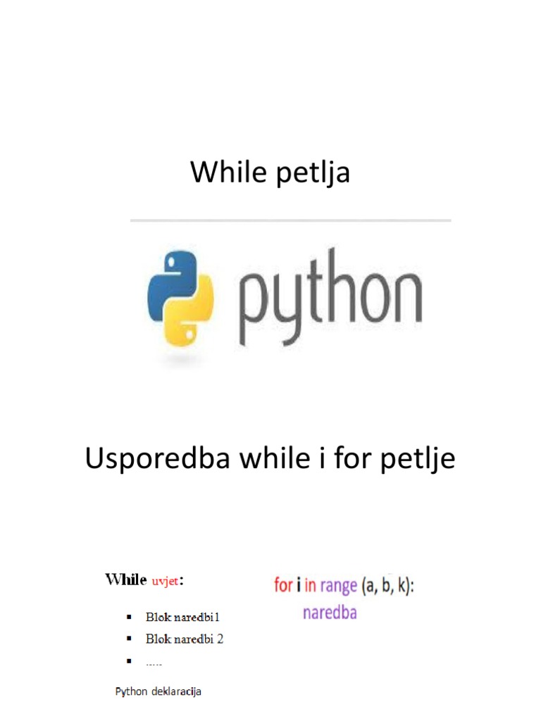 While Petlja Python | PDF
