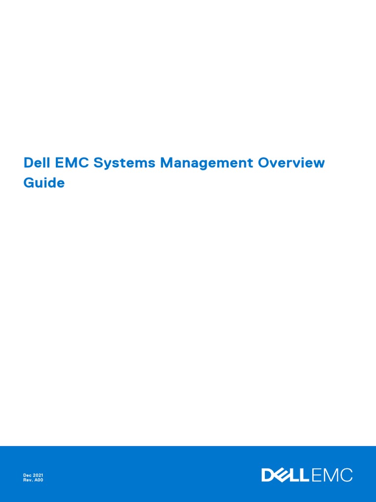 Dell EMC Systems Management Overview Guide | PDF | Information ...