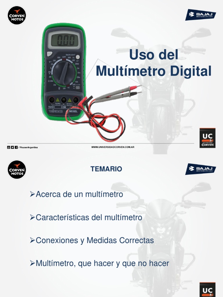 3 - Uso Del Multimetro | PDF | Resistencia Eléctrica y Conductancia ...