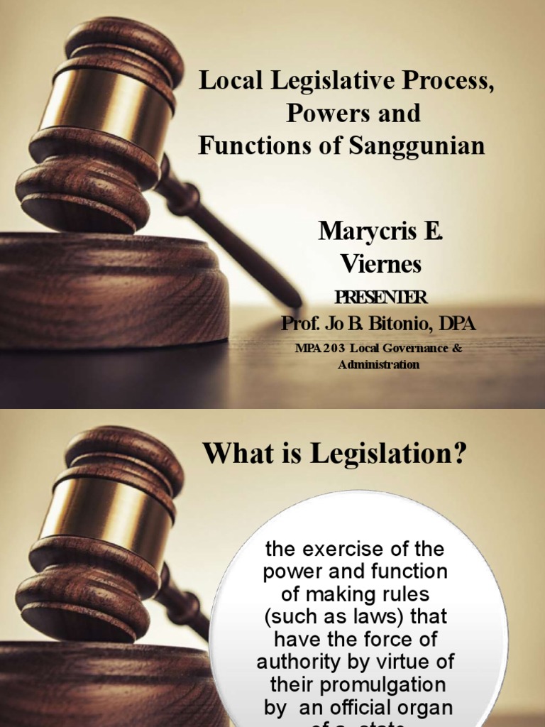 Local Legislative Process, Powers and Functions of Sanggunian Marycris ...