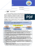 ESS 10 Filipino Dula Worksheet | PDF