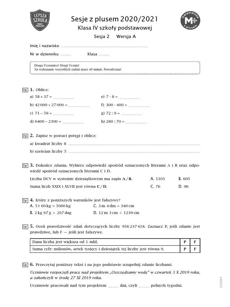 KL 4 Sesja Z Plusem 2 | PDF