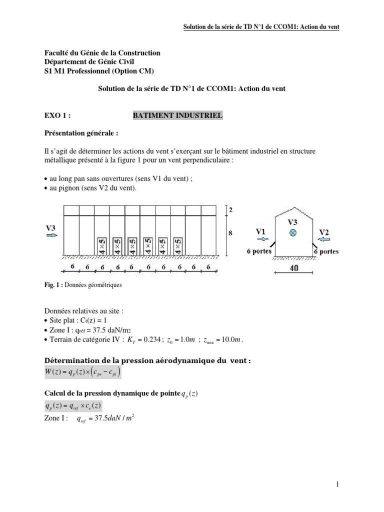 Calcul Du Vent Selon RNV2013et Calcul Des Fermes | PDF | Treillis (assemblage) | Plaie