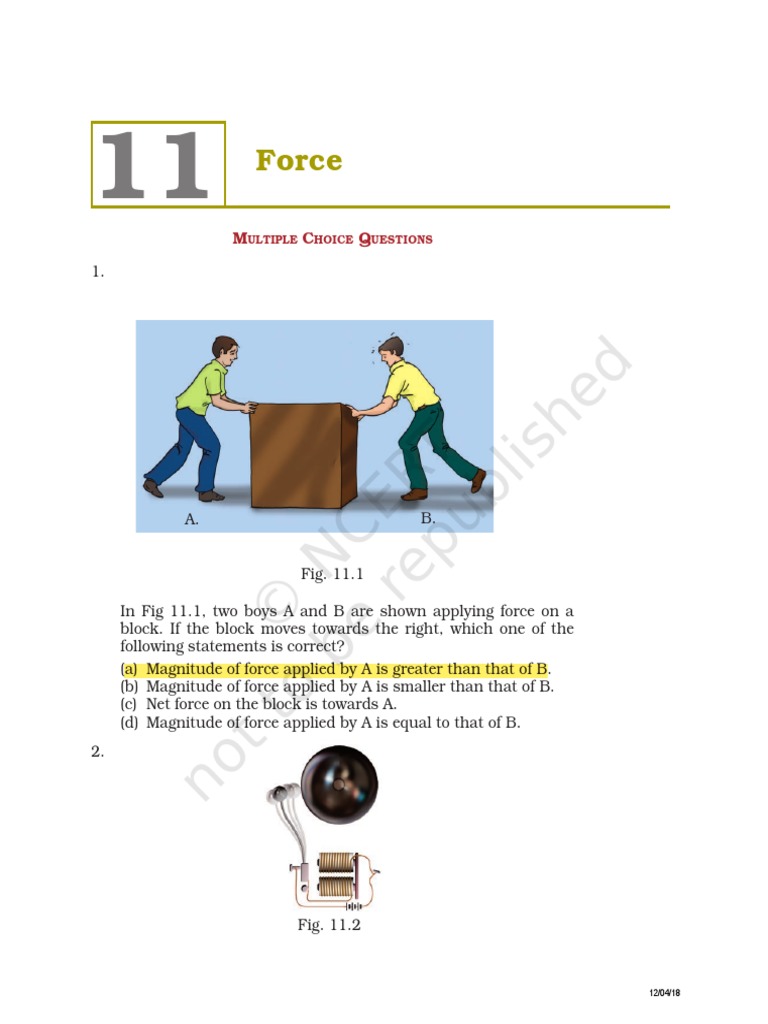 Forces in Motion: An Analysis of Multiple Choice and Free Response ...