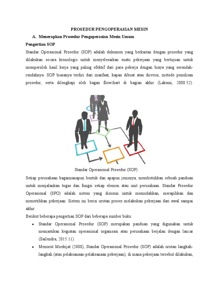 Prosedur Pengoperasian Mesin (A) | PDF