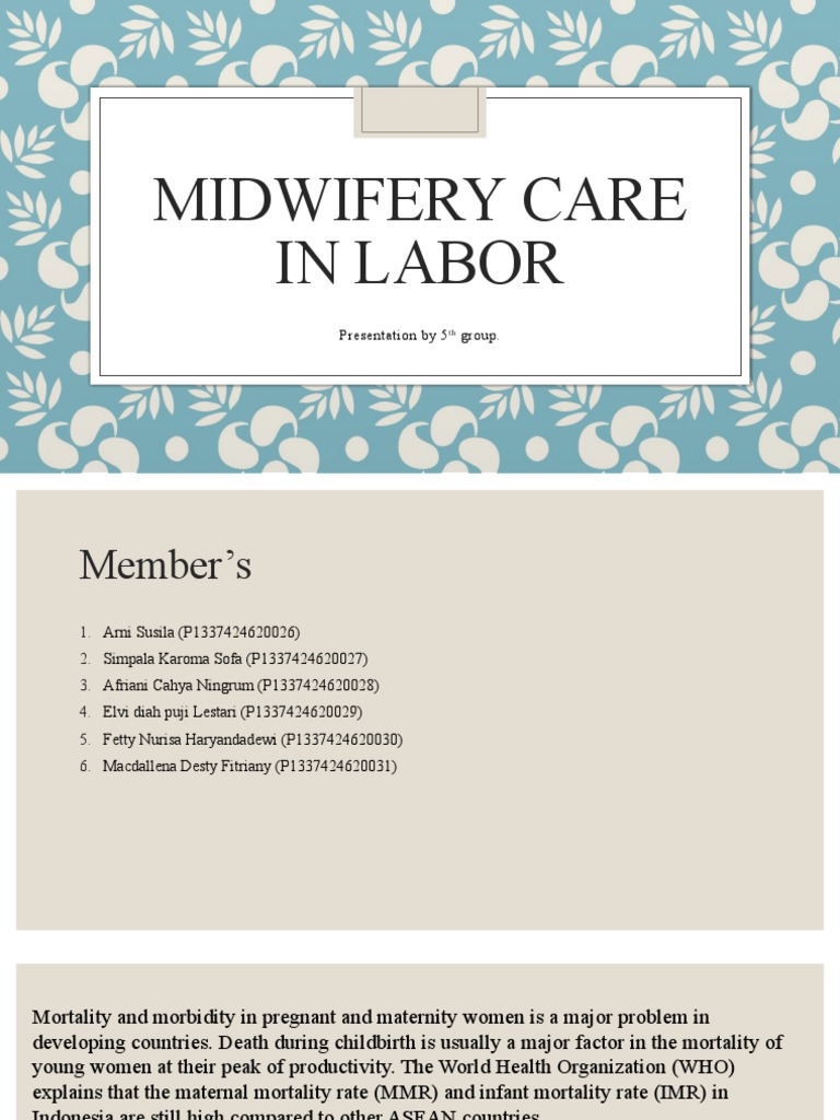 Midwifery Care in Labor Stages | PDF | Childbirth | Midwife
