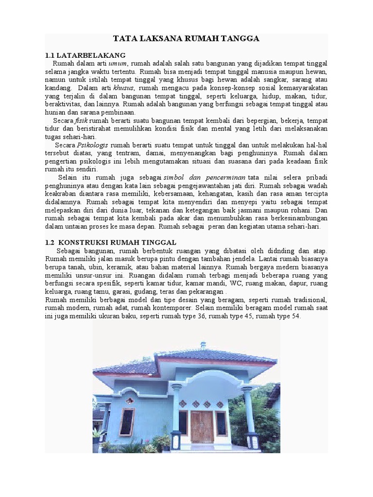 Tata Laksana Rumah Tangga | PDF