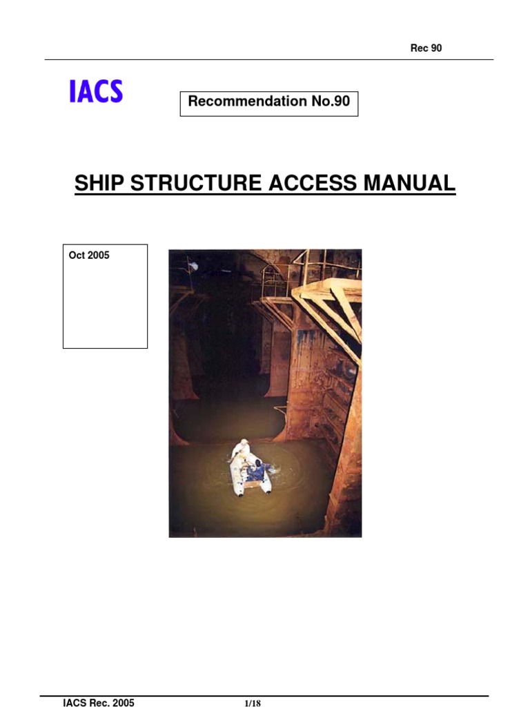 Iacs Ship Structure Access Manual | Surveying | Corrosion