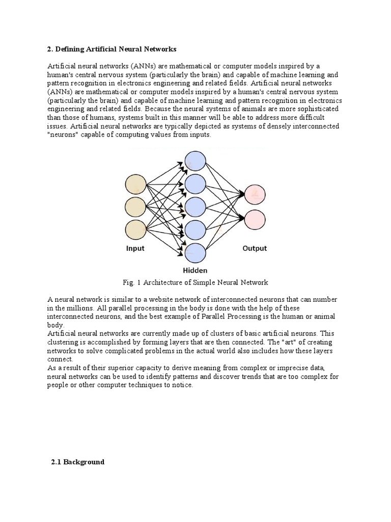 Defining Artificial Neural Networks | Download Free PDF | Artificial Neural Network | Nervous System