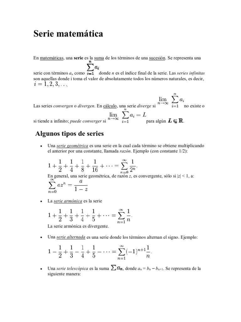 Serie matemática