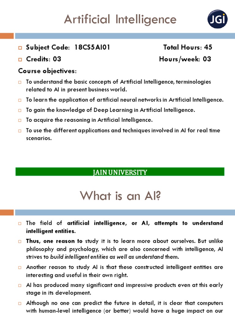 Artificial Intelligence | PDF | Artificial Intelligence | Intelligence ...