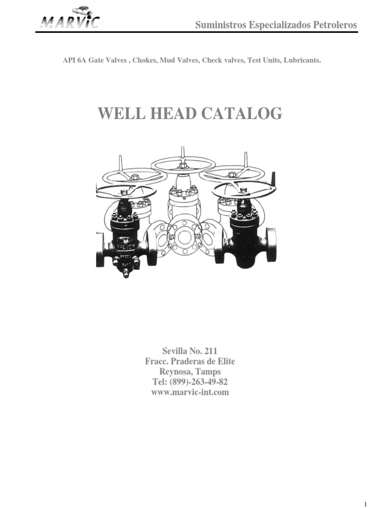 Catalogo-Wellhead-Marvic (Valvulas WKM EXPANDING) | PDF | Valve | Piston