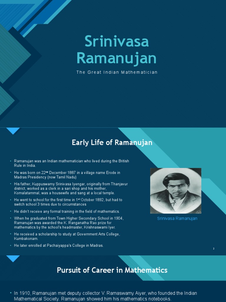 Maths Project On Ramanujan | PDF | Mathematical Analysis | Discrete ...