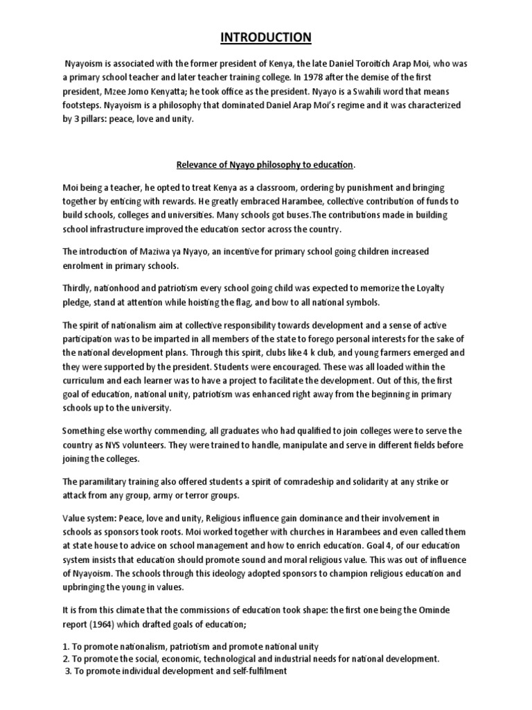 Nyayo Philosophy | PDF