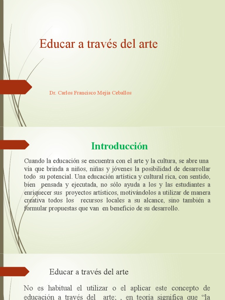 Educar A Través Del Arte | PDF | Educación en artes visuales | Aprendizaje