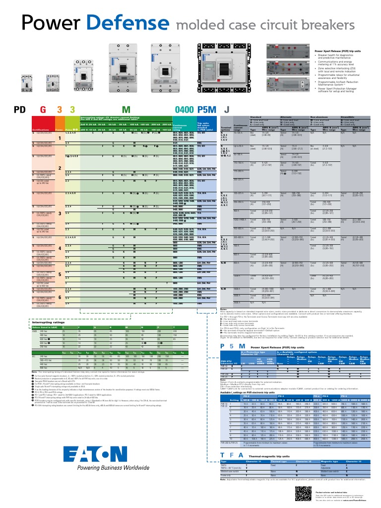 EATON Circuit Breakers | PDF | Relay | Components