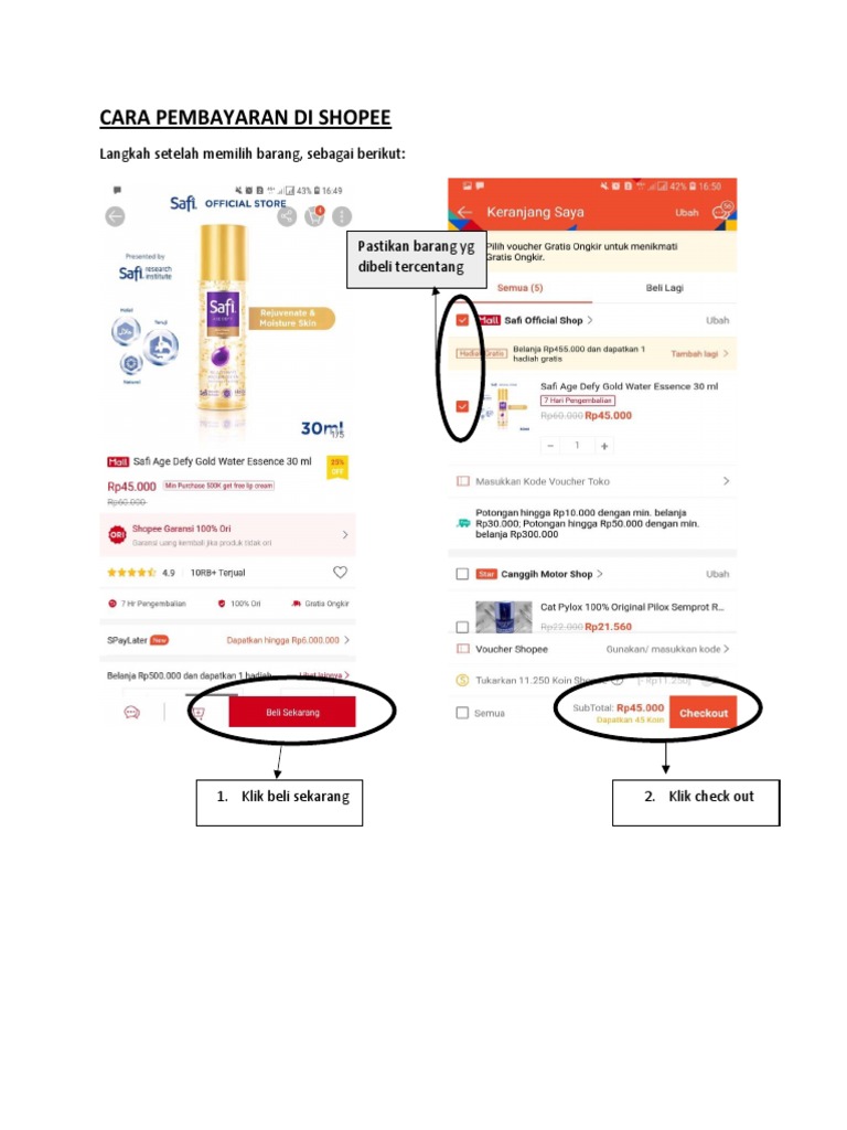 Cara Pembayaran Di Shopee | PDF