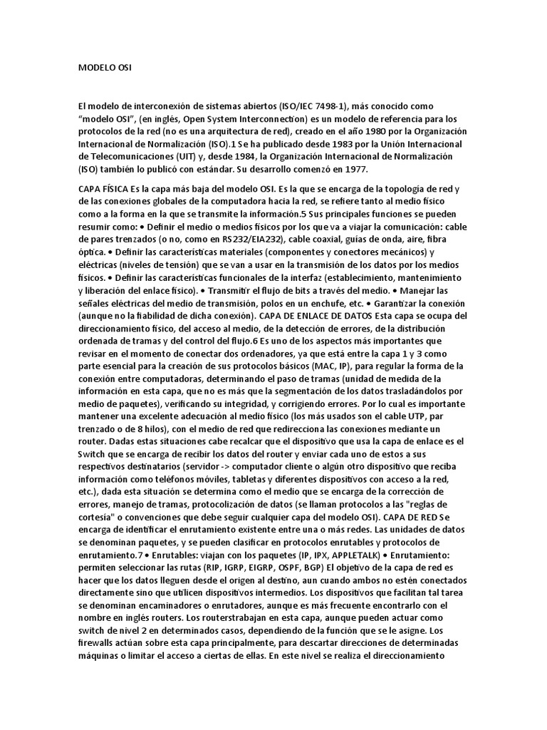 Osdi | PDF | Enrutador (Computación) | Modelo osi