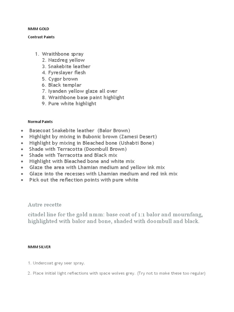 Step-by-Step Guide to Painting Non-Metallic Metal (NMM) Gold and Silver ...