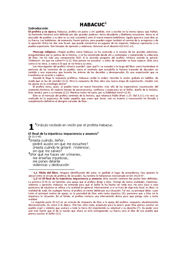 Mensaje de Esperanza en Habacuc | PDF | Dios | Asiria