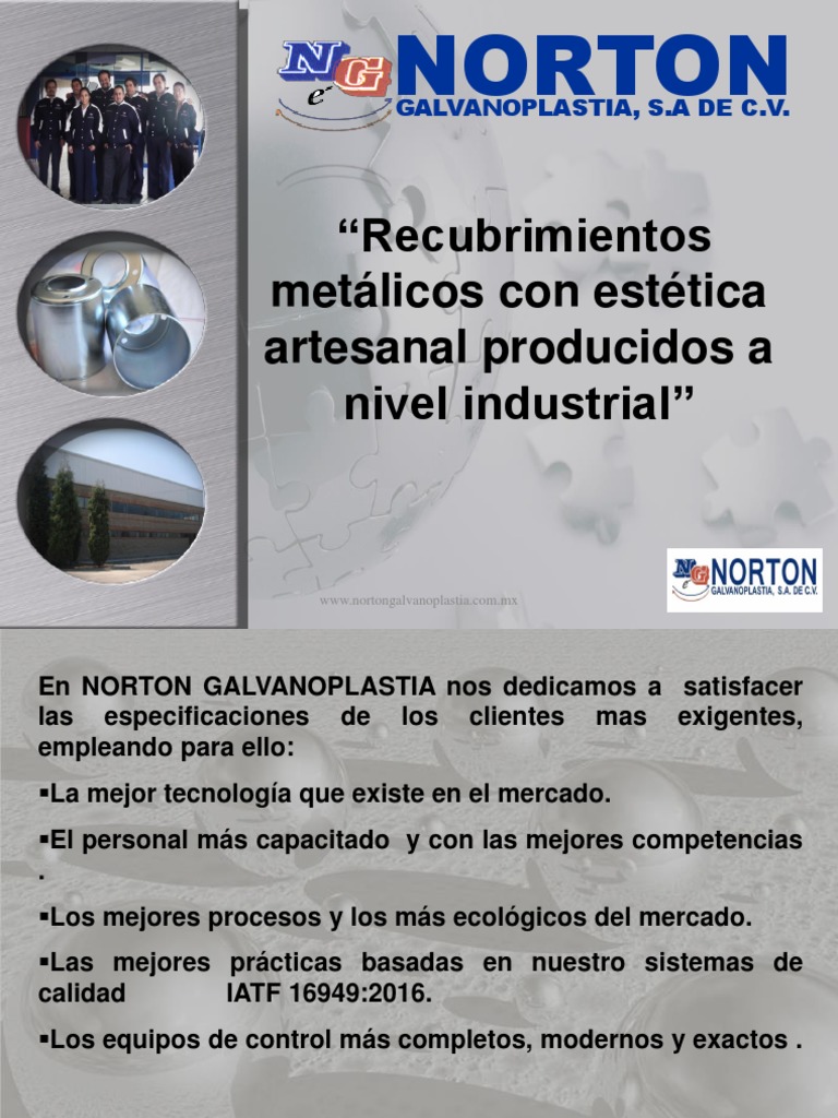 NORTON GALVANOPLASTÍA, Español-2 | PDF | Sustancias químicas | Química