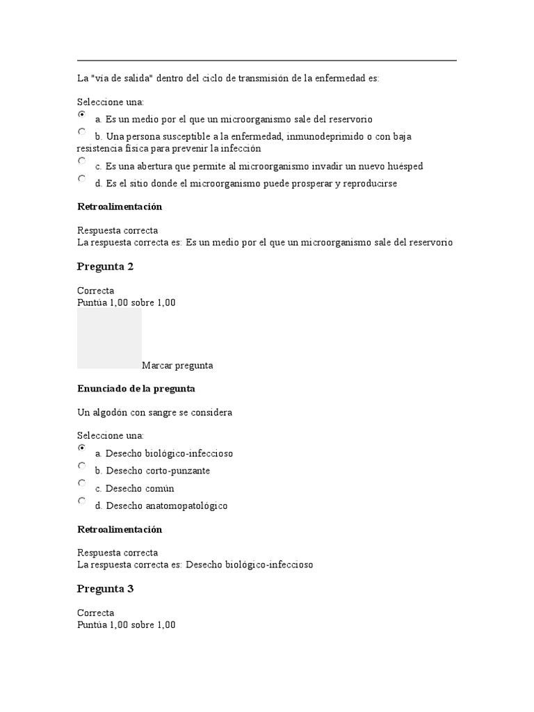 Prueba Modulo 2 | PDF | Infección | Heces