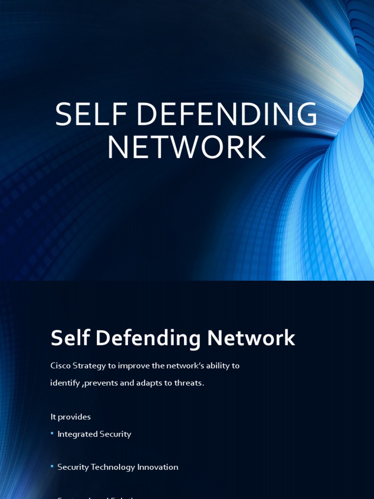 Self Defending Network | PDF | Computer Network | Cisco Systems