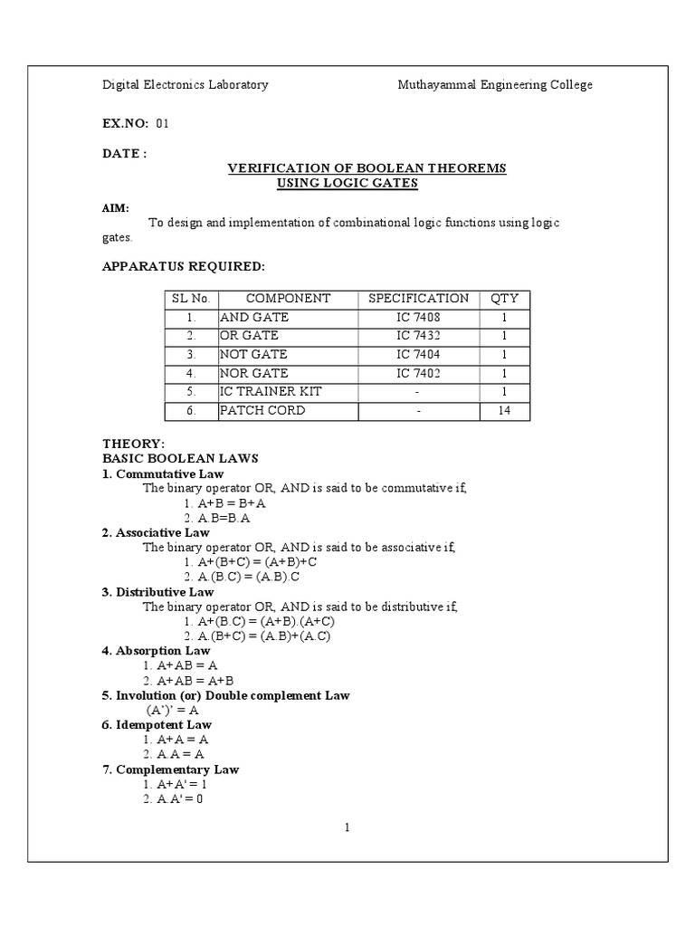 DPSD Updated Lab Manual | PDF | Logic Gate | Digital Electronics