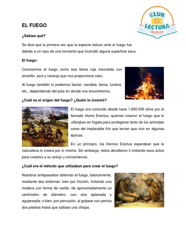 Origen e invención del fuego | PDF